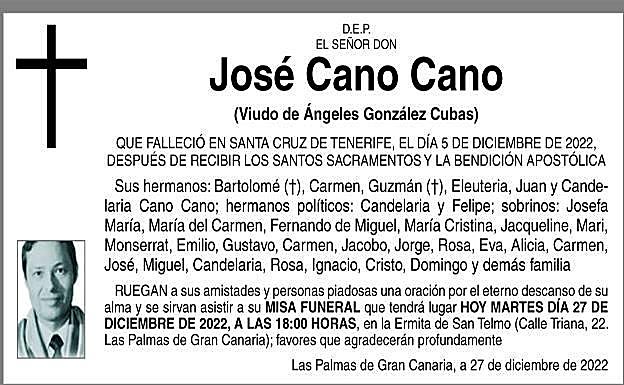 José Cano Cano | Canarias7